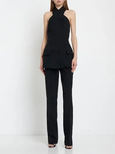Michael Kors Suit Vest With Criss-cross Neckline
