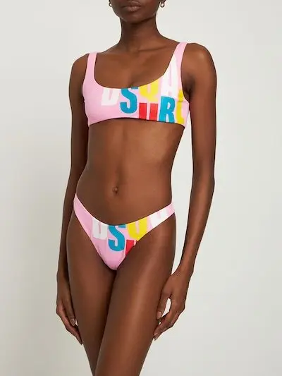 Dsquared2 Logo Printed Bikini Bottoms