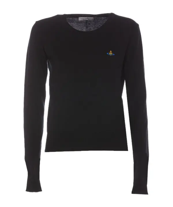 VIVIENNE WESTWOOD Orb Embroidered Knitted Jumper