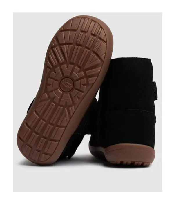 UGG Round Toe Boots With Side Hook And Loop Closure