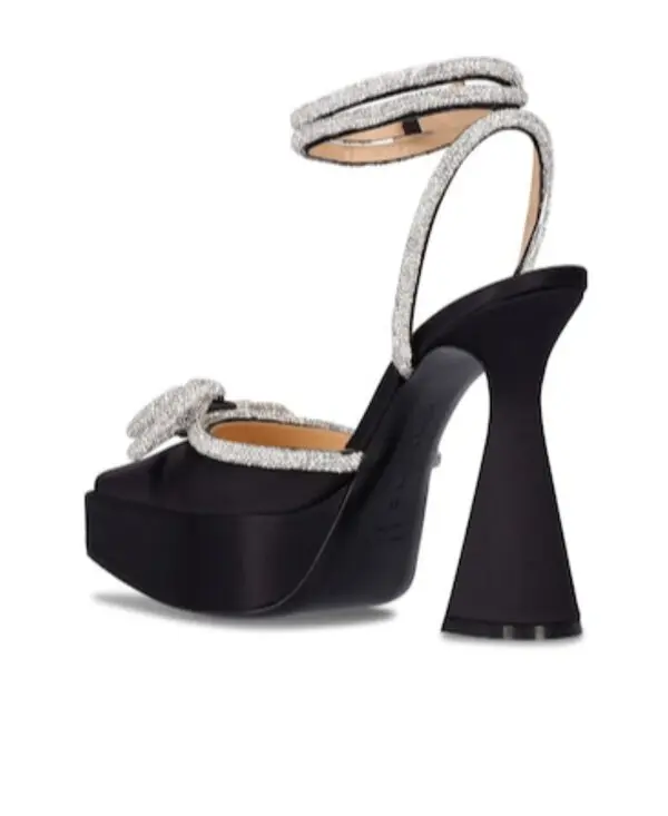 MACHMACH Double Bow-trimmed High Heel Platform Sandals