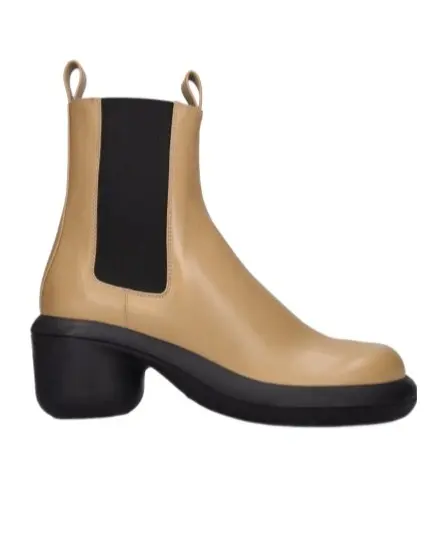 JIL SANDER Leather Ankle Boots With Elastic Inserts - Black