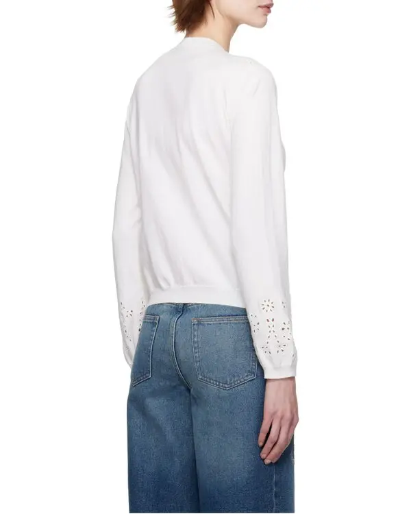 A.p.c. Crew Neck Cardigan With Cut-out Detail