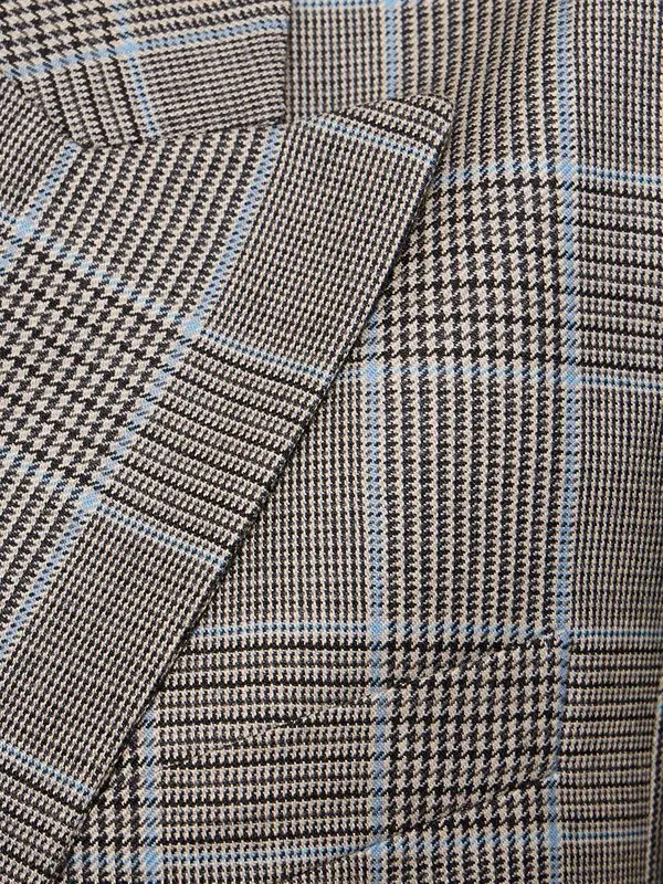 Michael Kors Single-breasted Checked Suit Jacket
