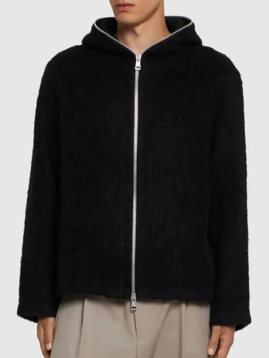 Our Legacy Zippered Hooded Long-sleeved Sweatshirt