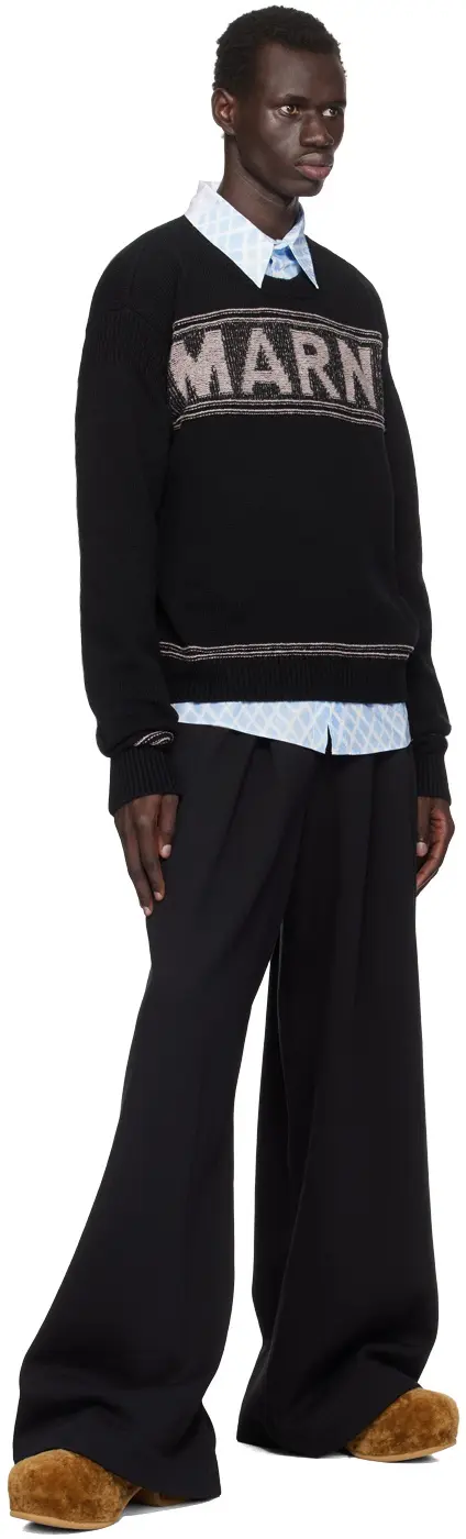 Marni Logo Patch Crewneck Jumper