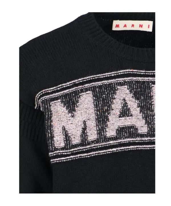 Marni Logo Patch Crewneck Jumper