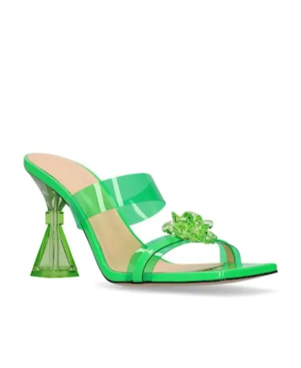 MACHMACH Crystal Embellished High Heel Sandals