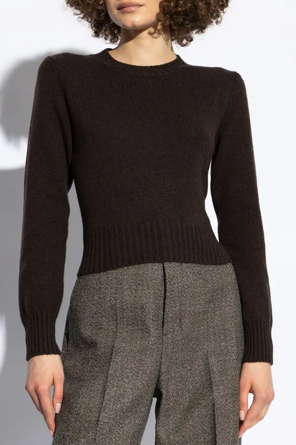 Ami Long-sleeve Crewneck Knitted Jumper