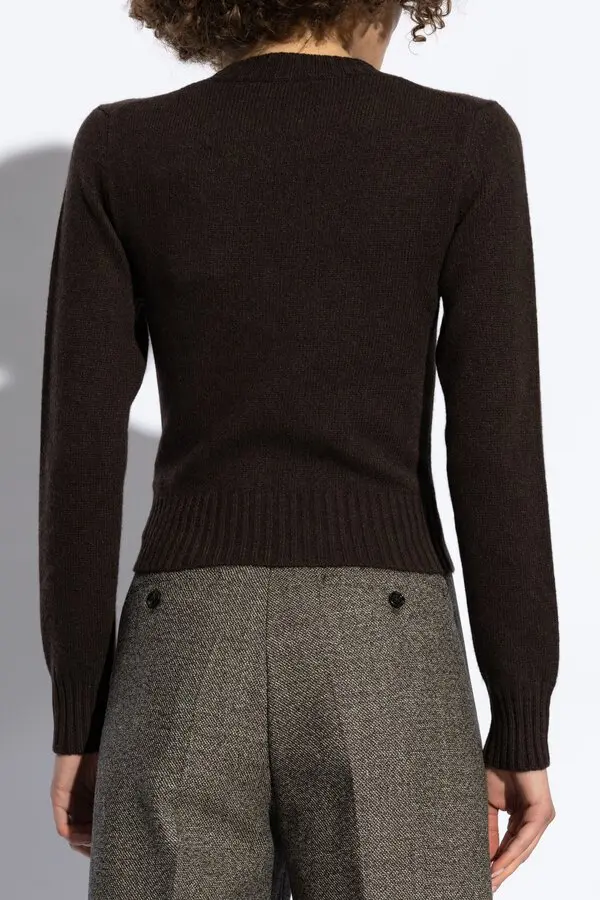Ami Long-sleeve Crewneck Knitted Jumper
