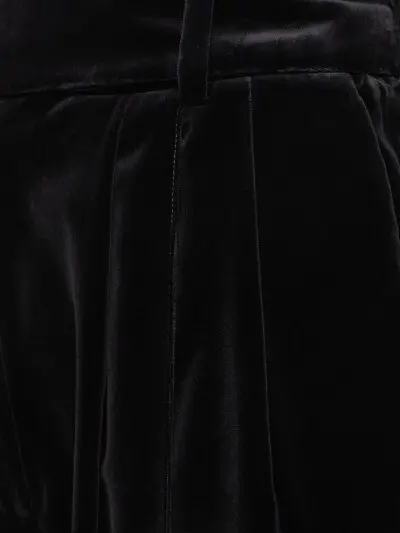 Alexandre Vauthier High Waist Wide Leg Velvet Trousers