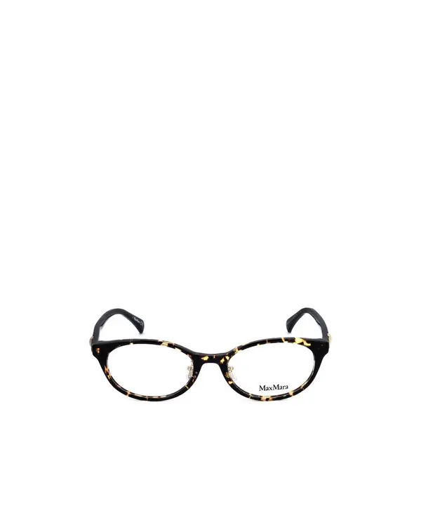 Max Mara Oval Frame Glasses - Black