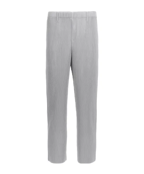 Issey Miyake Pleated Straight-leg Trousers - Gray