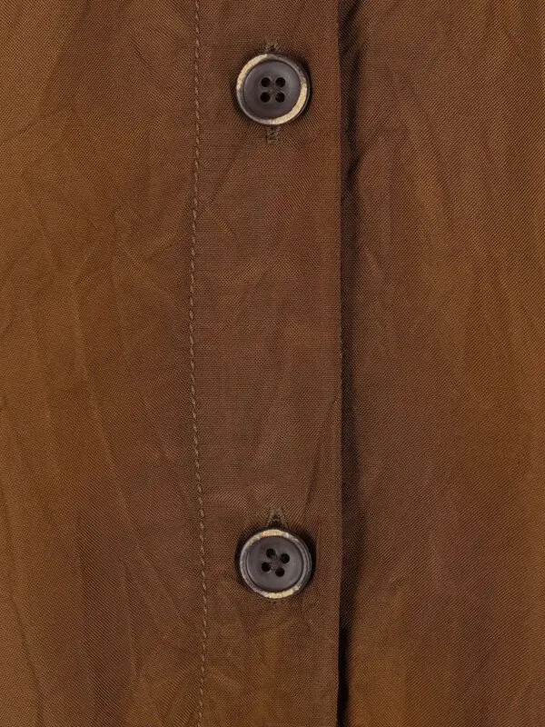 UMA WANG Button Front Gathered Coat - Mustard