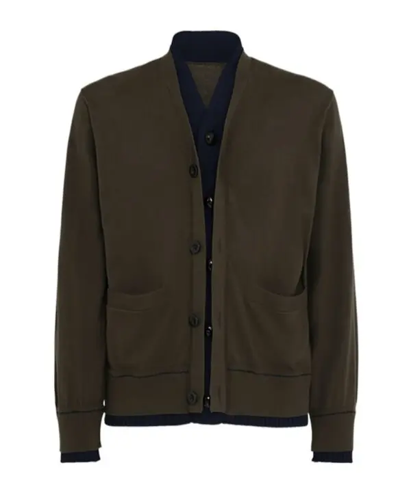 Sacai Cotton Cashmere Knit Cardigan
