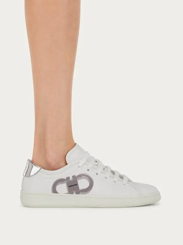 FERRAGAMO Gancini Detail Lace-up Sneakers