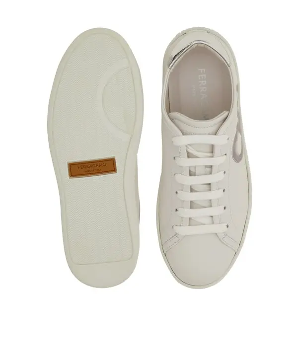 FERRAGAMO Gancini Detail Lace-up Sneakers