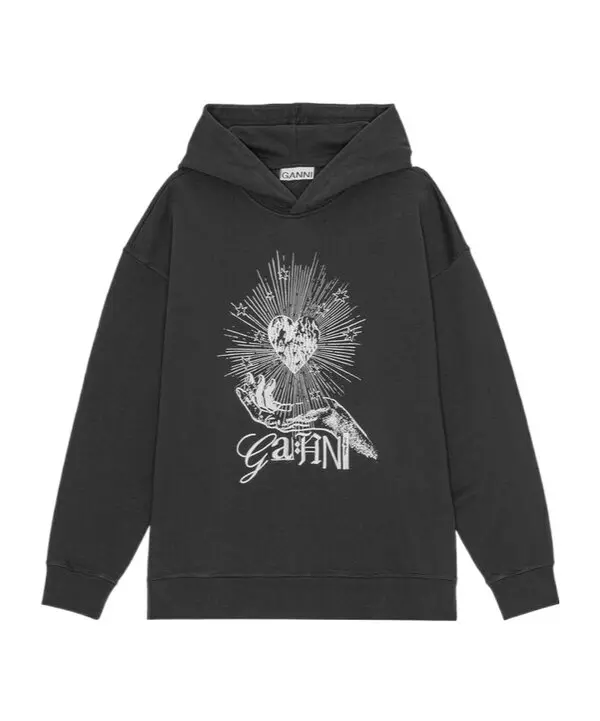 GANNI Phantom Isoli Heart Oversized Hoodie