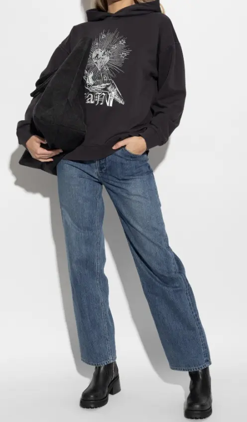 GANNI Phantom Isoli Heart Oversized Hoodie