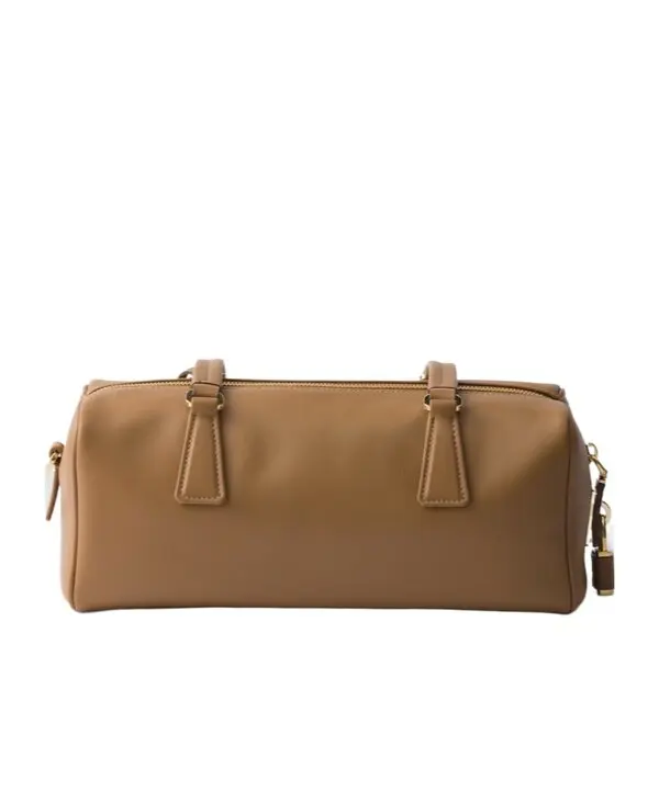 Prada Re-nylon And Leather Medium Top-handle Bag With Padlock