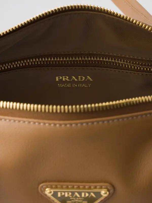 Prada Re-nylon And Leather Medium Top-handle Bag With Padlock
