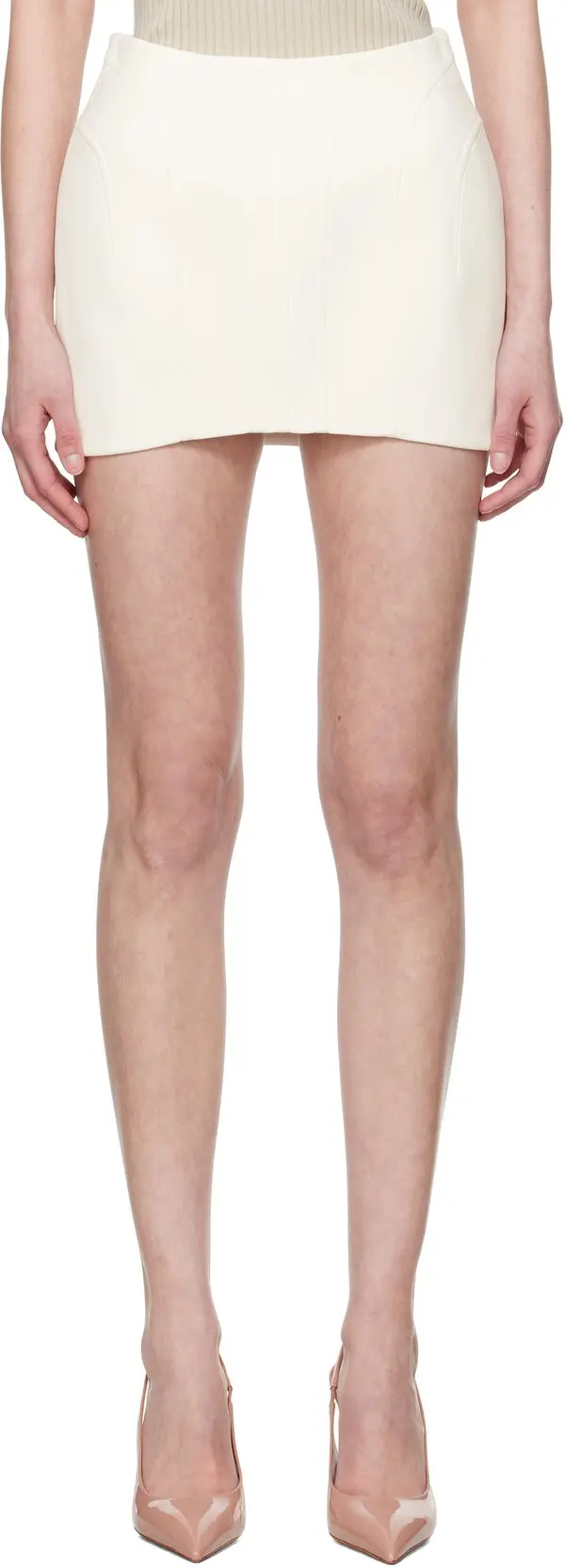 MUGLER Stitch-detailed Mini Skirt