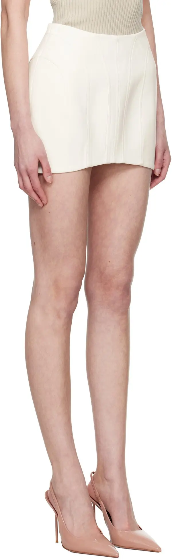 MUGLER Stitch-detailed Mini Skirt