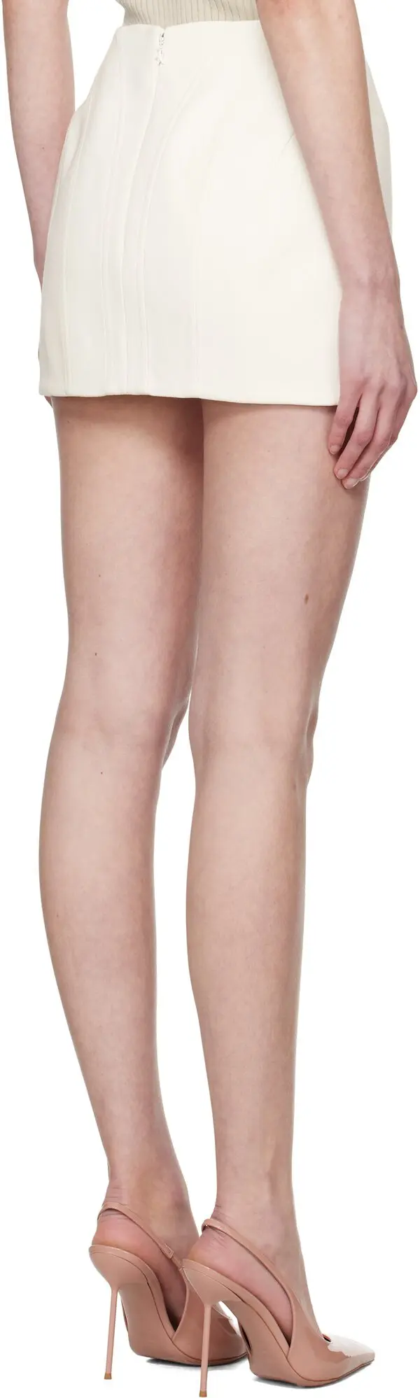 MUGLER Stitch-detailed Mini Skirt