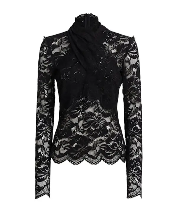Rabanne Lace Turtleneck Top