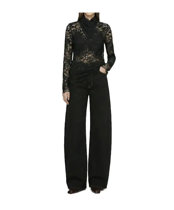 Rabanne Lace Turtleneck Top