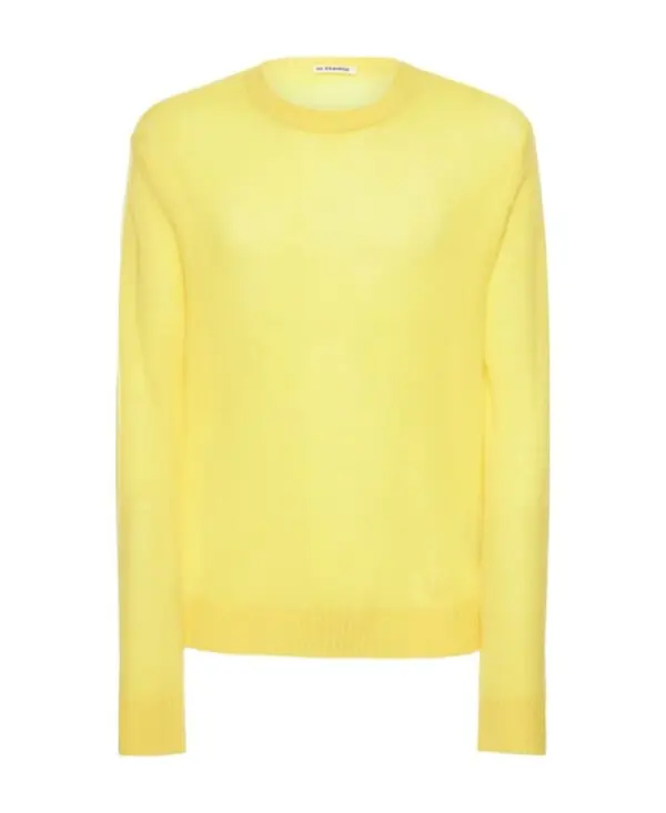 JIL SANDER Round-neck Wool Sweater - Yellow