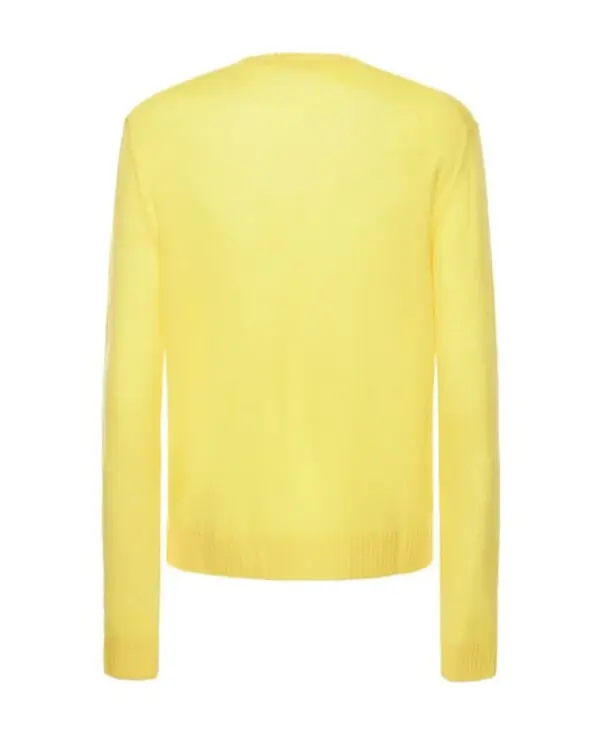 JIL SANDER Round-neck Wool Sweater - Yellow
