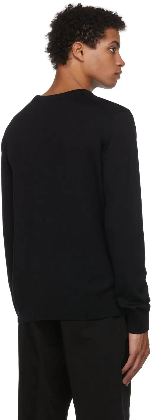 Maison Kitsuné Round Neck Knitted Pullover With Fox Embroidery