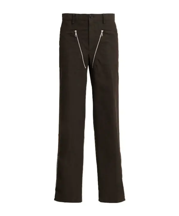 Dries Van Noten Pexior Cotton Pants With Zip Details