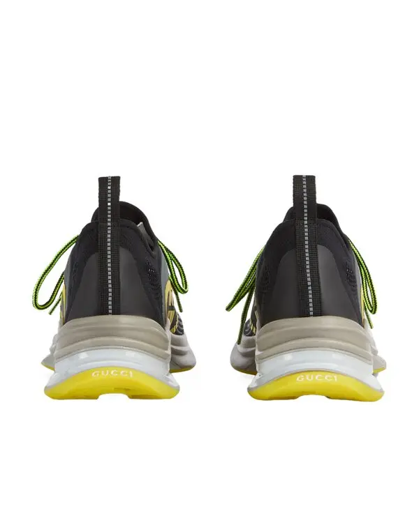 Gucci Run Low-top Sneakers With Double G Detail - Black