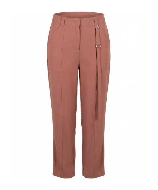 Patrizia Pepe Belted Straight Leg Trousers