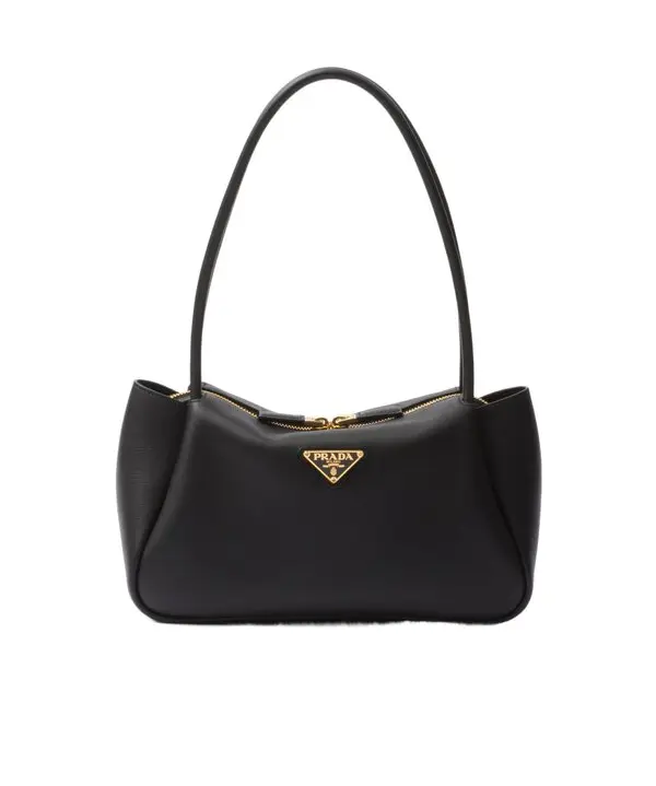 Prada Medium Handbag With Enamel Triangle Logo