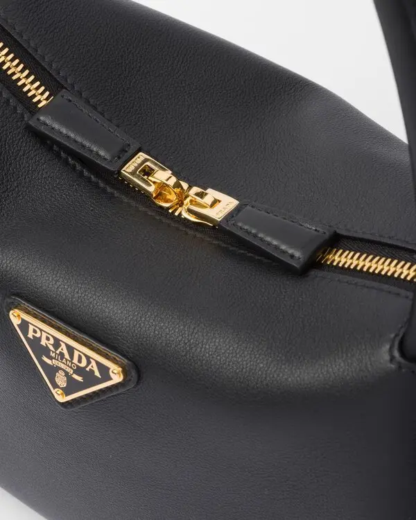 Prada Medium Handbag With Enamel Triangle Logo