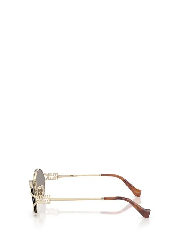 Miu Miu Oval-frame Sunglasses - Gray