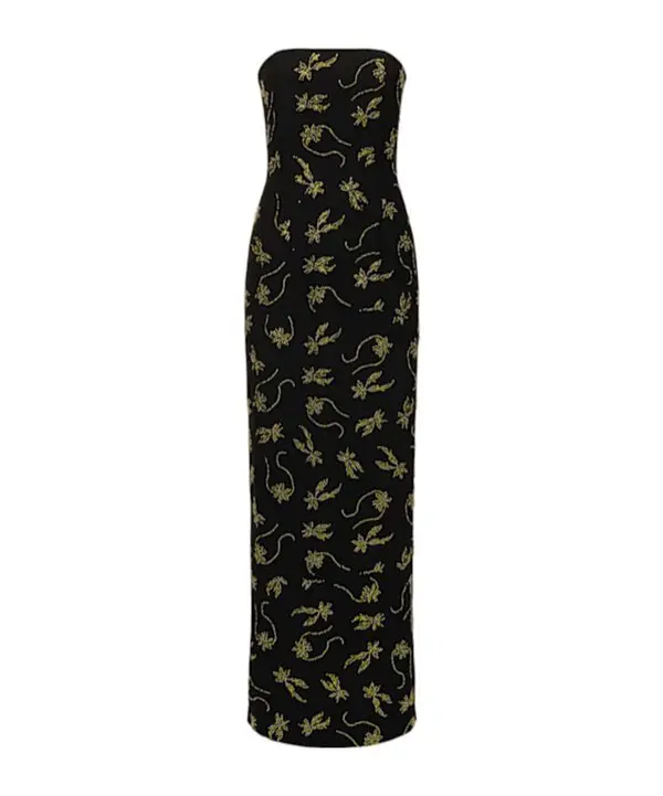 16Arlington Frasia Embellished Crepe Gown - Black