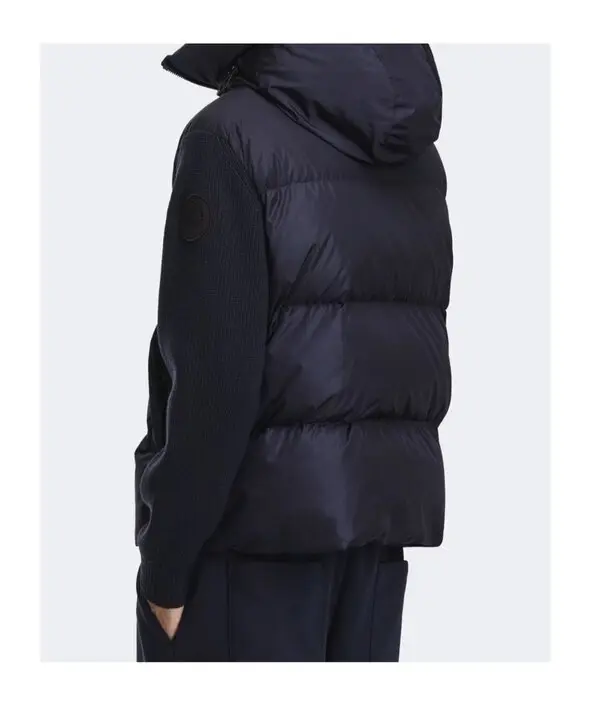 Canada Goose Padded Hooded Jacket With Knit Sleeves - Nocturne
