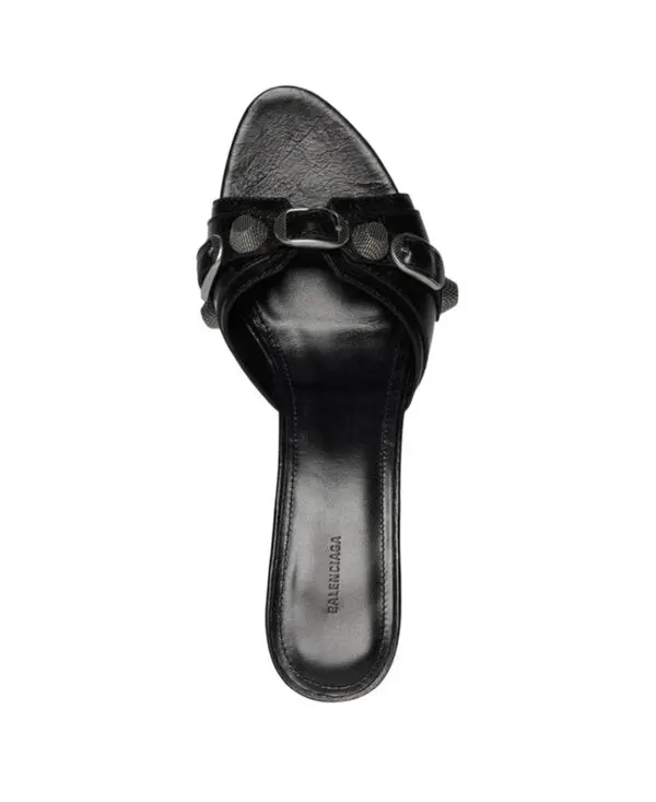 Balenciaga Cagole M40 Arena Slip-on Sandals - Black