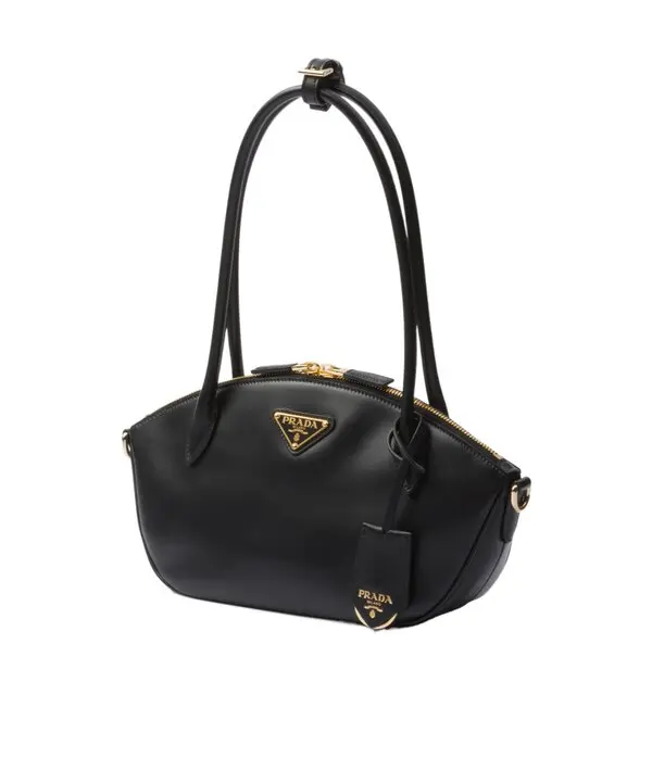 Prada Logo Plaque Tote Bag