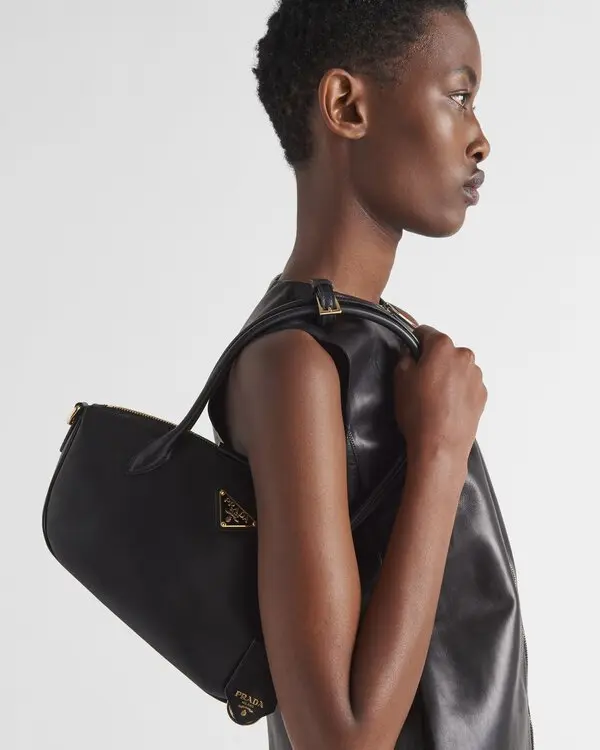 Prada Logo Plaque Tote Bag