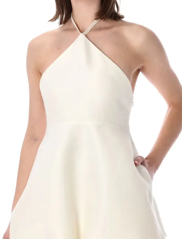 Balenciaga Halterneck Mini Dress - Ivory