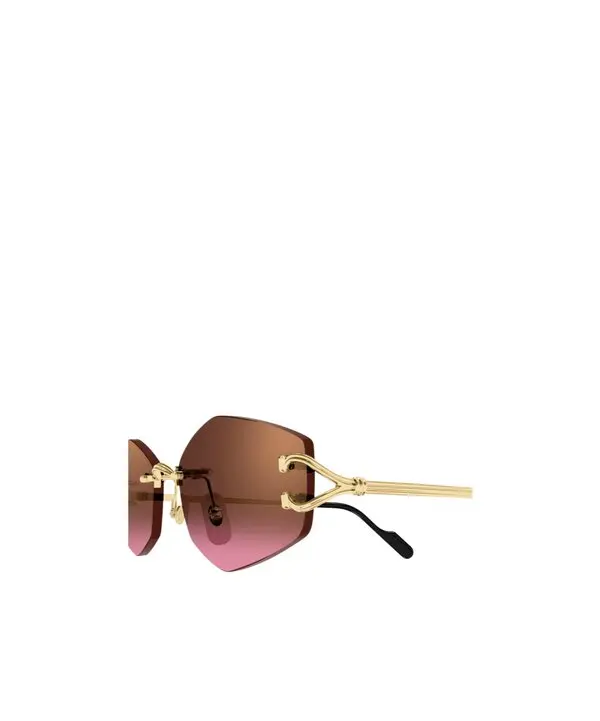 Cartier Panthère Geometric Frame Sunglasses