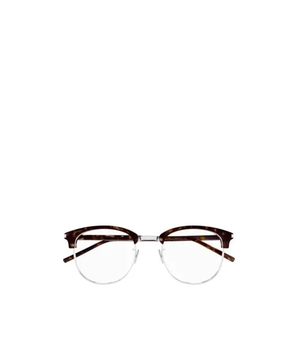 Saint Laurent Round Frame Glasses - Brown