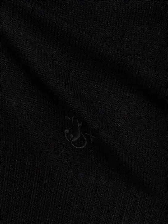 JIL SANDER Wool Crewneck Sweater - Black