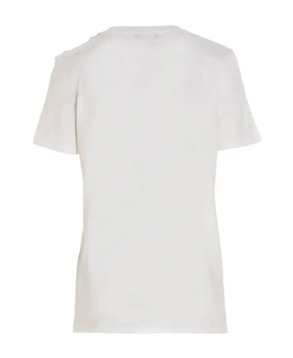 Balmain Logo Printed Crewneck T-shirt - No