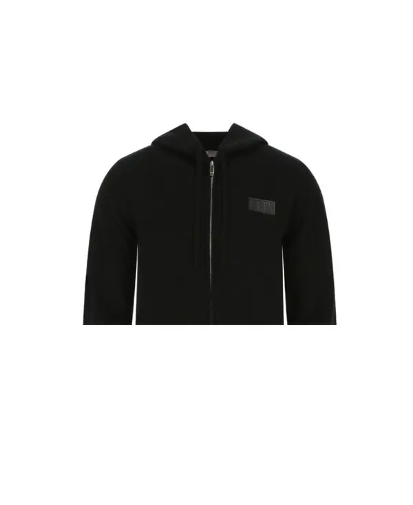 Valentino Garavani Zippered Hooded Jacket With Chest Logo